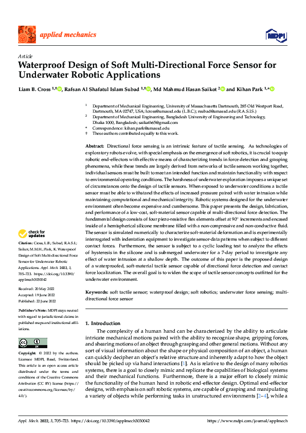 (PDF) Waterproof Design of Soft Multi-Directional Force Sensor for ...