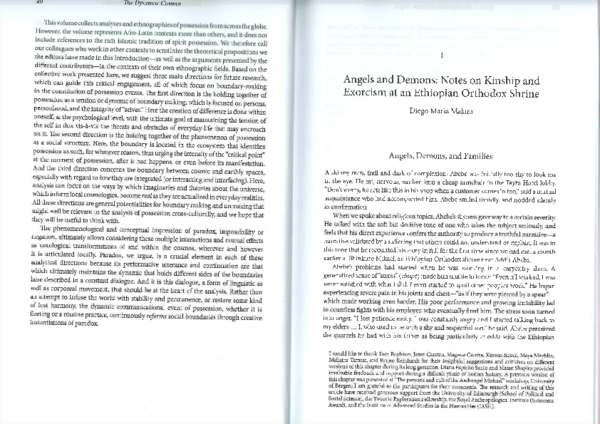 (PDF) Angels and Demons: Notes on Kinship and Exorcism at an Ethiopian ...
