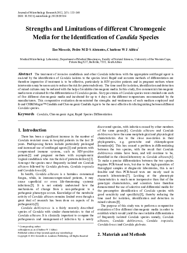(PDF) Strengths and Limitations of different Chromogenic Media for the ...
