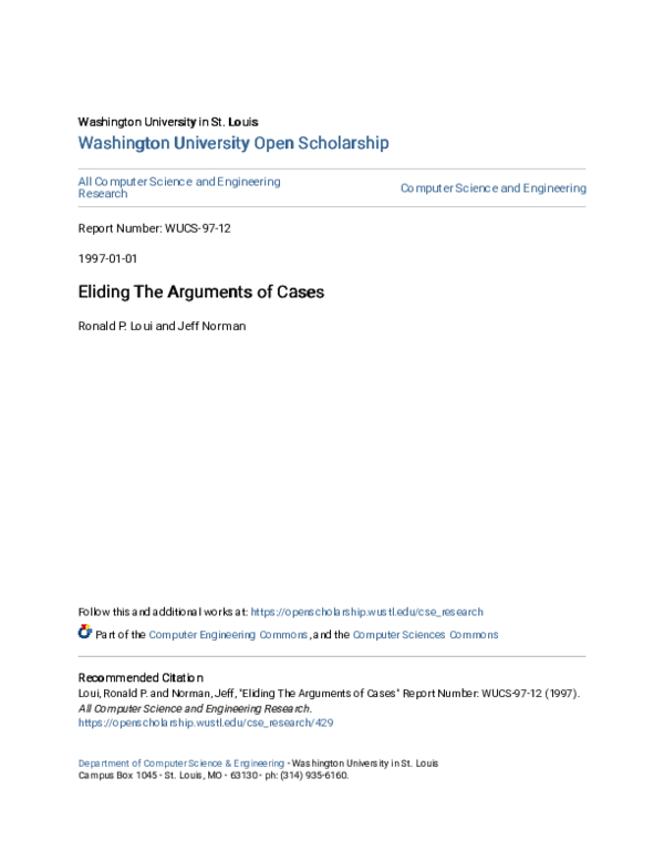 (PDF) Eliding The Arguments of Cases