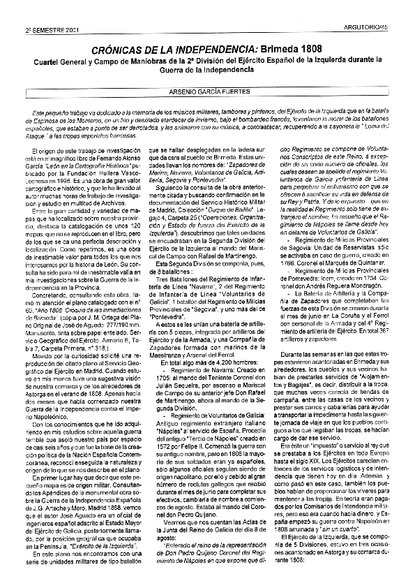 (PDF) Crónicas de la Independencia. Brimeda 1808: Cuartel General y ...