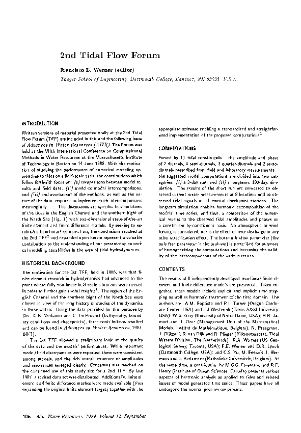 (PDF) 2nd Tidal Flow Forum