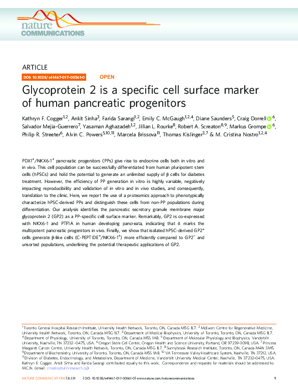 (PDF) Glycoprotein 2 is a specific cell surface marker of human ...