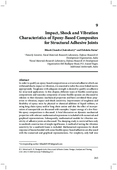 (PDF) Impact, Shock and Vibration Characteristics of Epoxy-Based ...
