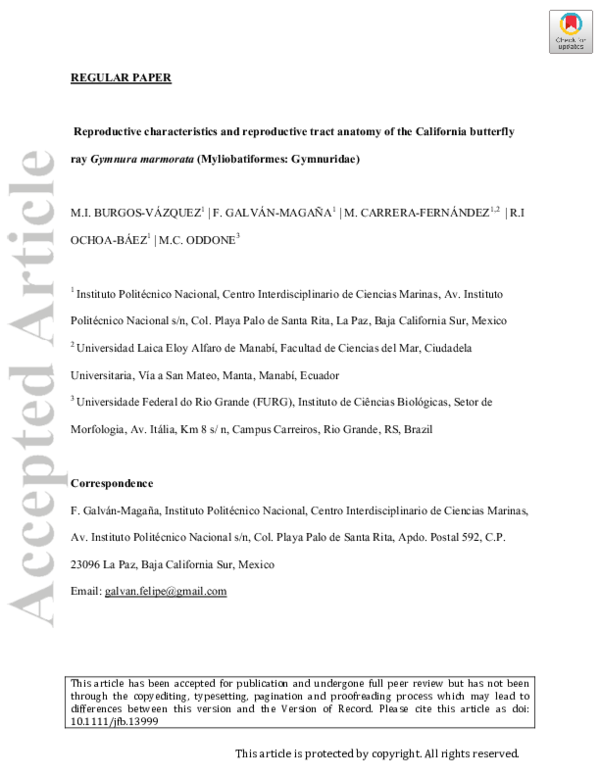 (PDF) Reproductive characteristics and reproductive tract anatomy of ...