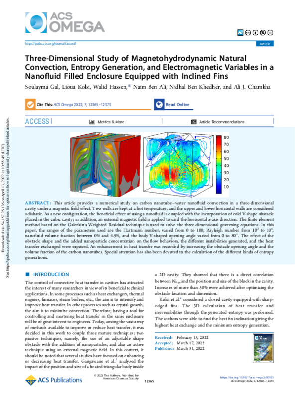 Pdf Thermo Economic And Entropy Generation Analyses Of Magnetic
