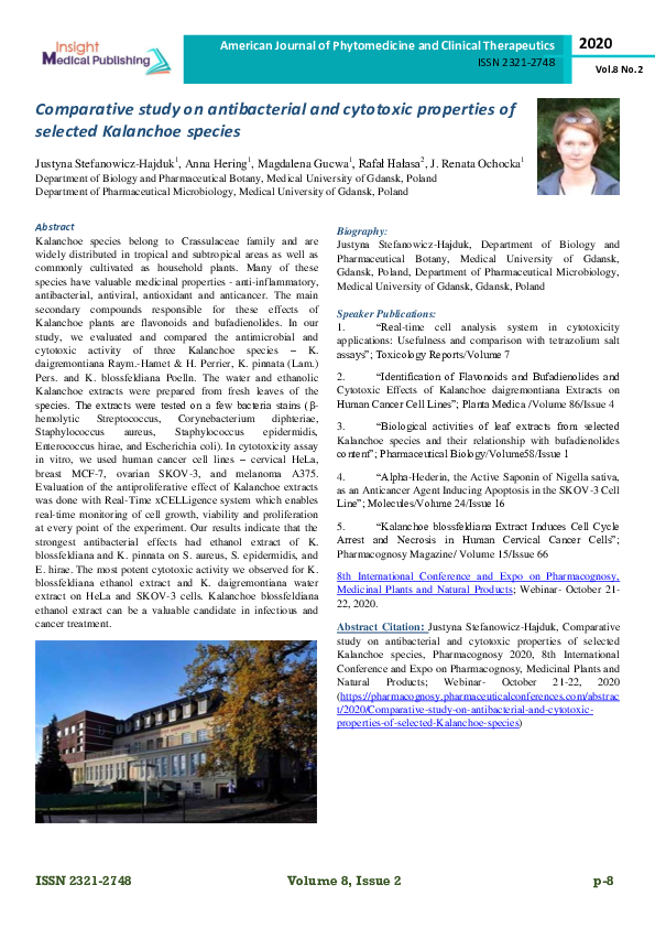 (PDF) Comparative study on antibacterial and cytotoxic properties of ...