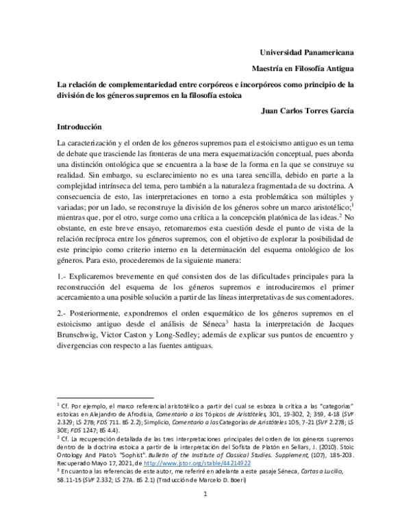 (PDF) La relación de complementariedad entre corpóreos e incorpóreos ...