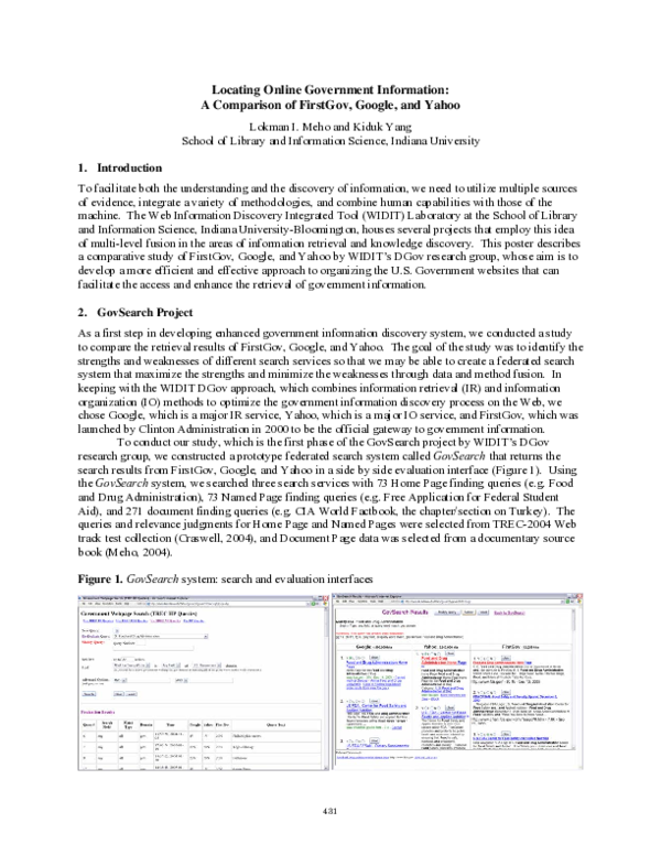 (PDF) Locating online government information