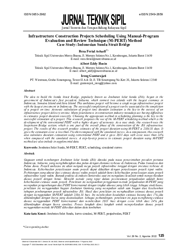Pdf Infrastructure Construction Projects Scheduling Using Manual