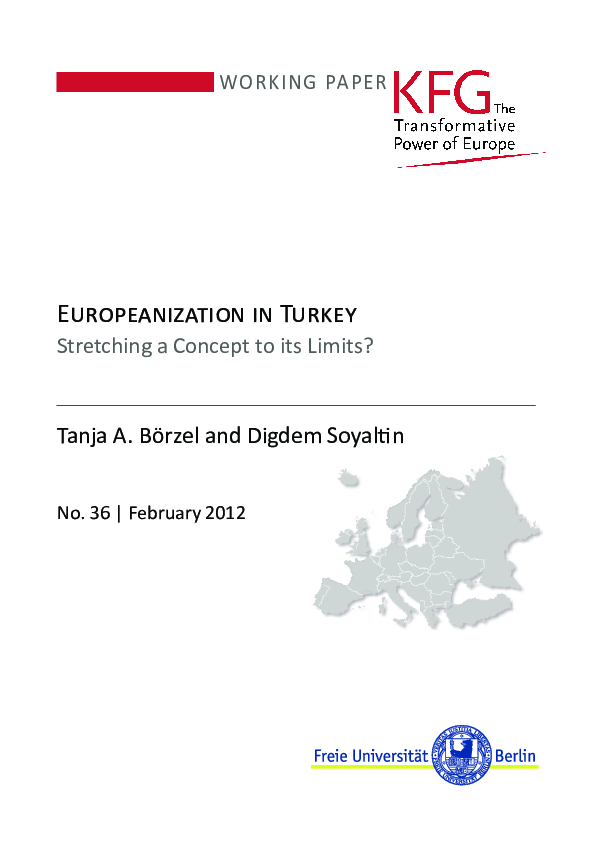 (PDF) Europeanization in Turkey-Stretching a Concept to its Limits?