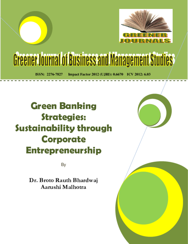 (PDF) Green Banking Strategies: Sustainability through Corporate ...