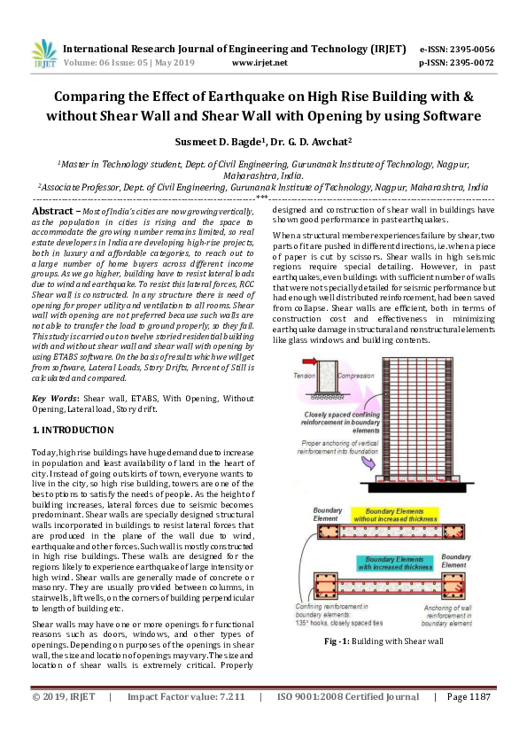 (PDF) Comparing the Effect of Earthquake on High Rise Building with ...