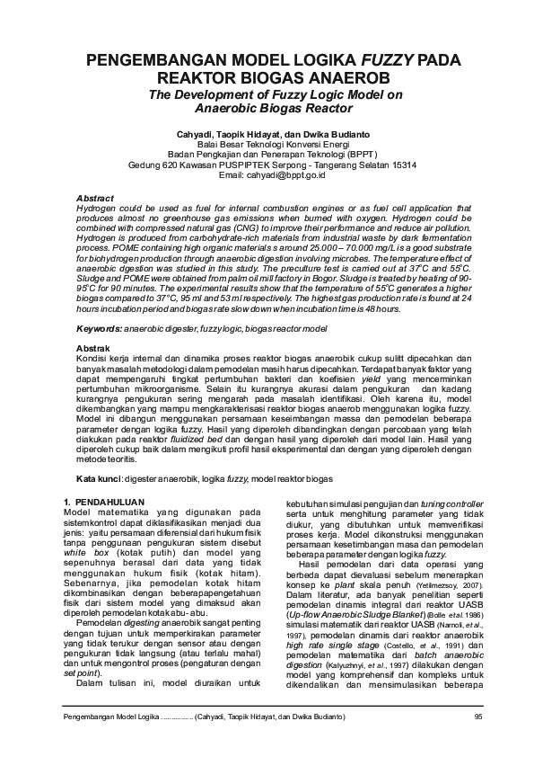 (PDF) Pengembangan Model Logika Fuzzy Pada Reaktor Biogas Anaerob ...