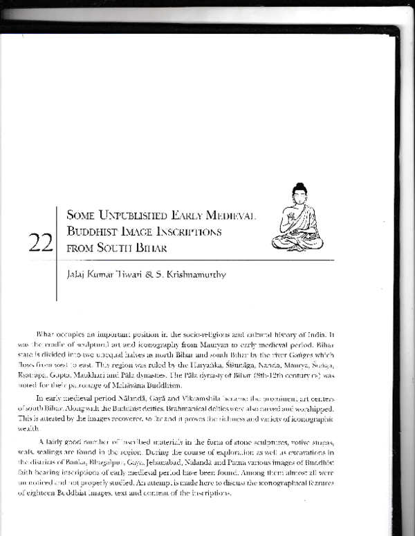 (PDF) Some unpublished early medieval Buddhist image inscriptions from ...