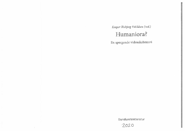 (PDF) Hvad er humanistisk videnskab?