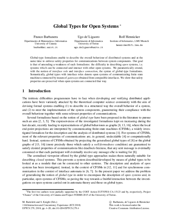 (PDF) Global Types for Open Systems