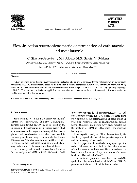 (PDF) Flow-injection spectrophotometric determination of yttrium with Arsenazo III
