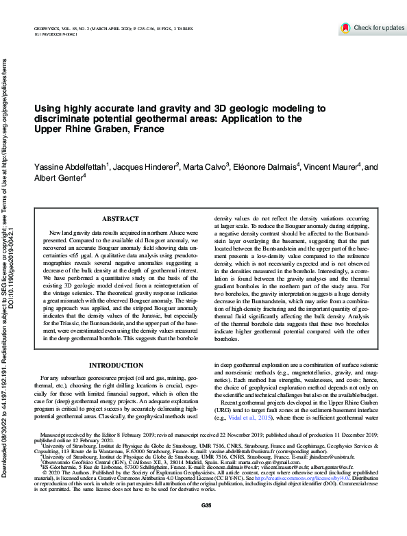 (PDF) Using highly accurate land gravity and 3D geological modeling to ...
