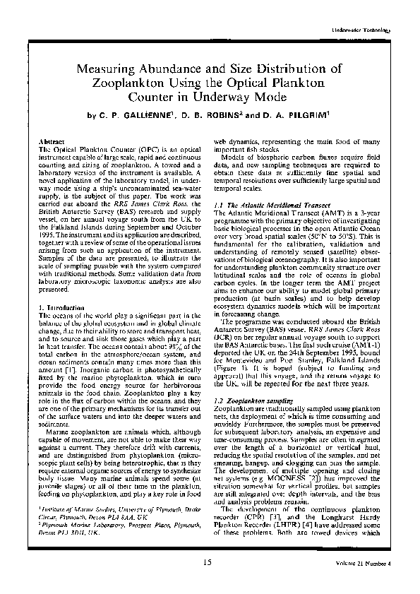 (PDF) Measuring Abundance and Size Distribution of Zooplankton Using ...