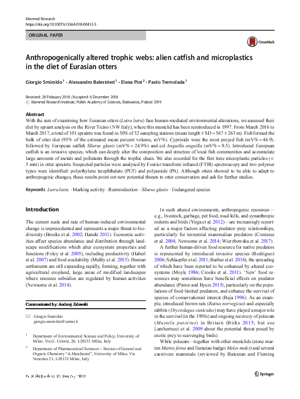 (PDF) Anthropogenically altered trophic webs: alien catfish and ...