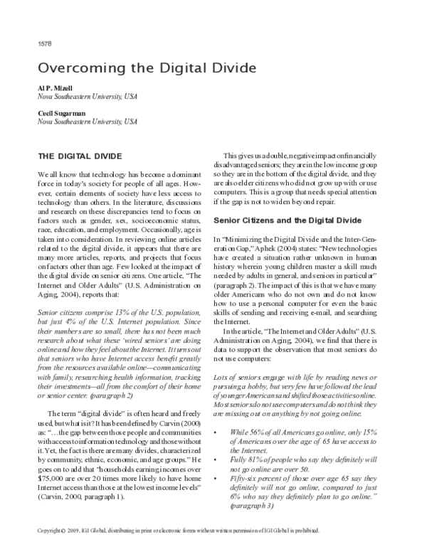 (PDF) Overcoming the Digital Divide