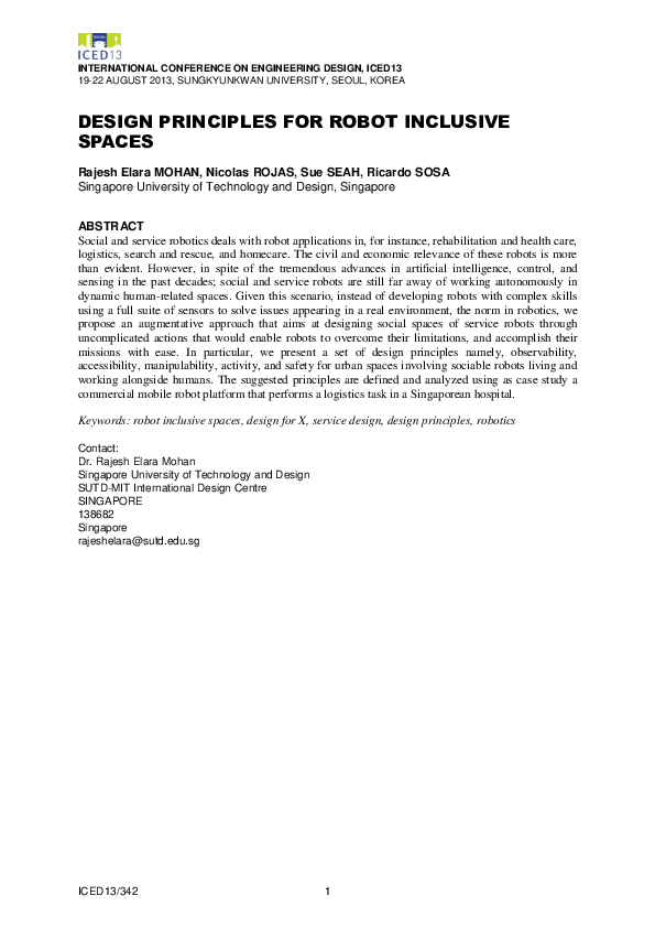 (PDF) Design principles for robot inclusive spaces