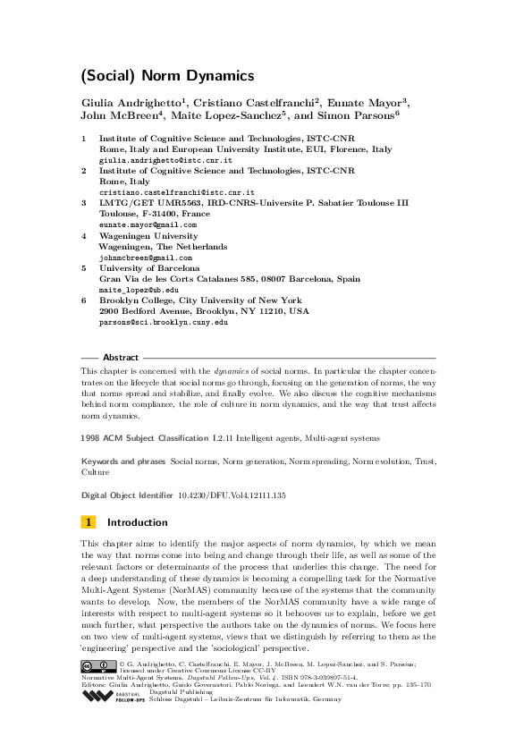 Pdf Social Norm Dynamics