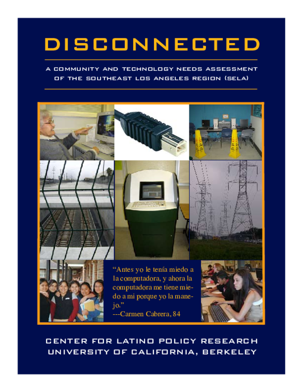(PDF) Disconnected: A Community and Technology Needs Assesment of the ...