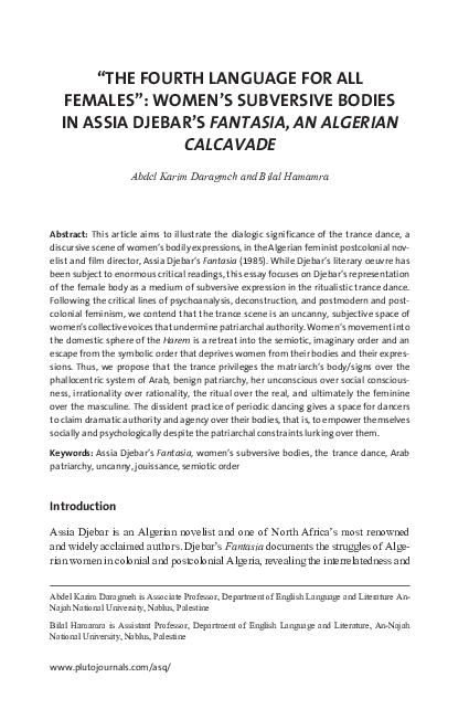 (PDF) “The Fourth Language for all Females”: Women's Subversive Bodies ...