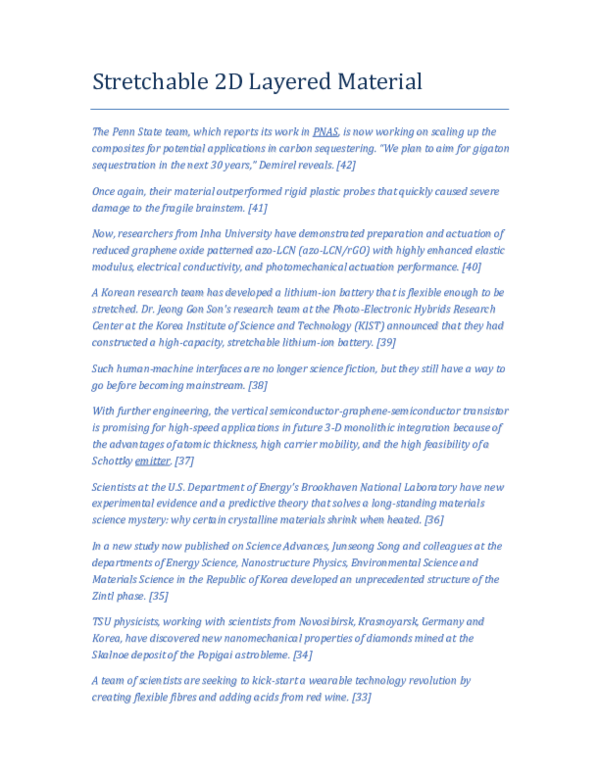 (PDF) Stretchable 2D Layered Material