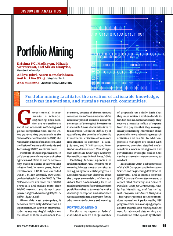 (PDF) Portfolio Mining
