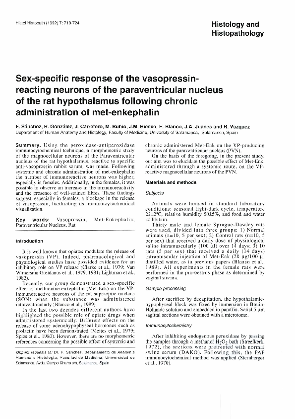 (PDF) Sex-specific response of the vasopressin-reacting neurons of the paraventricular nucleus ...