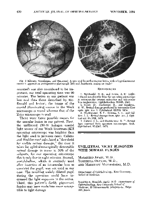 (PDF) Unilateral Night Blindness with Normal Fundus