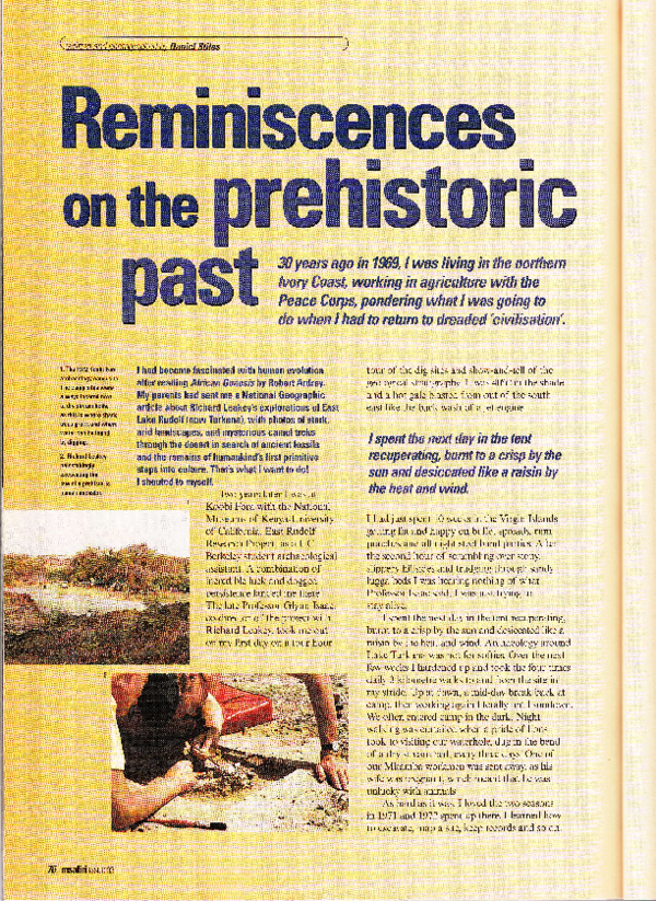 (PDF) Reminiscences on the prehistoric past