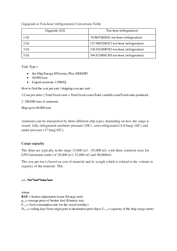 (PDF) Gigajoule to Ton-hour (refrigeration) Conversion Table | Andre ...