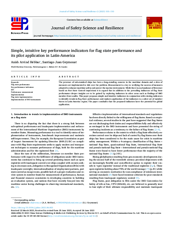 (PDF) Simple, intuitive key performance indicators for flag state ...