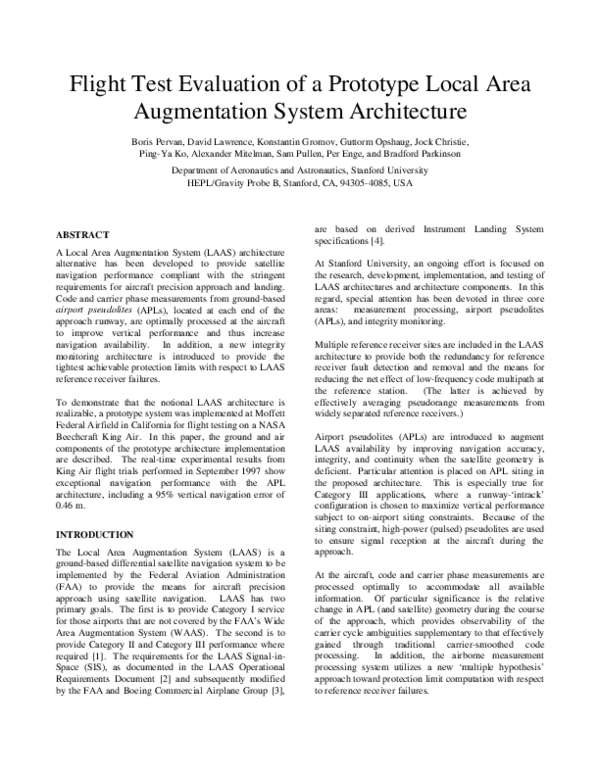 (PDF) Flight test evaluation of a prototype local area augmentation ...