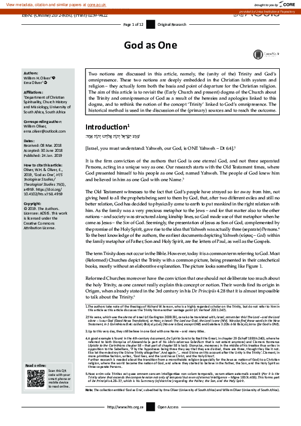 (PDF) God as One