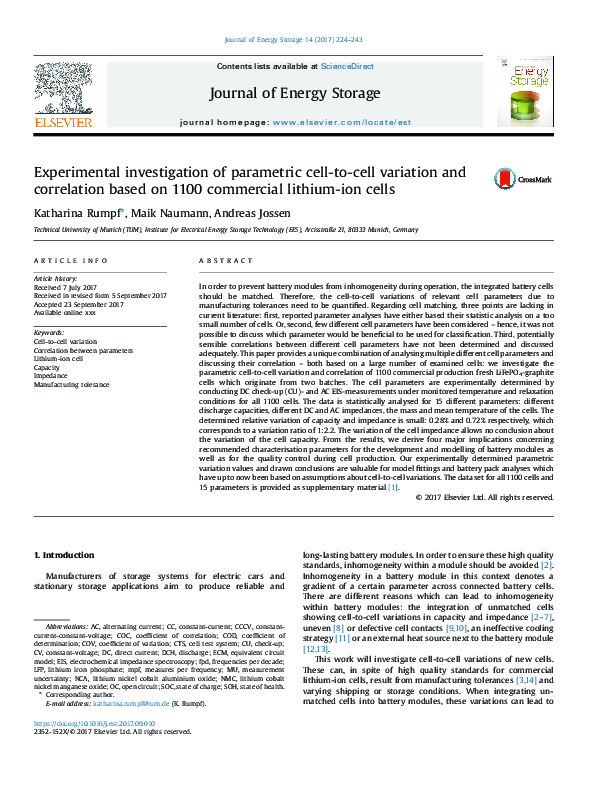 (PDF) Experimental investigation of parametric cell-to-cell variation and correlation based on ...