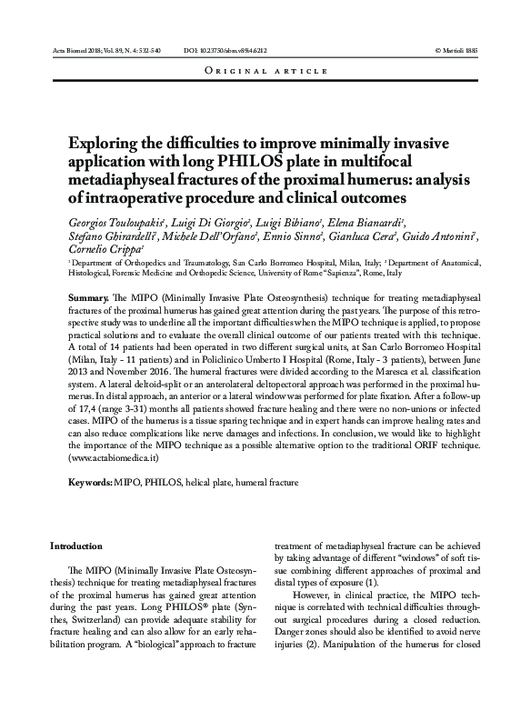 (PDF) Exploring the difficulties to improve minimally invasive ...