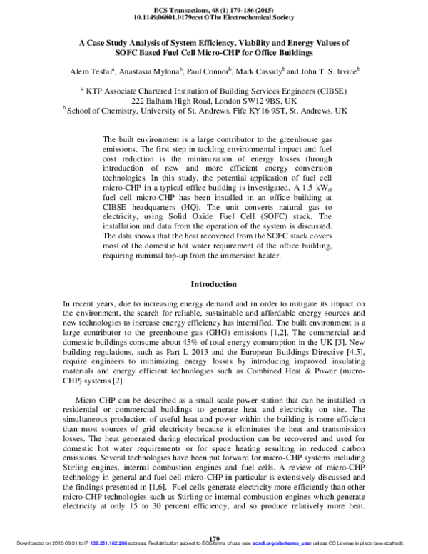 (PDF) A Case Study Analysis of System Efficiency, Viability and Energy Values of SOFC Based Fuel ...