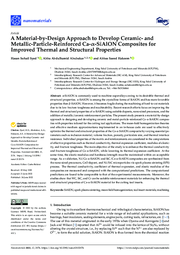(PDF) A Material-by-Design Approach to Develop Ceramic- and Metallic ...
