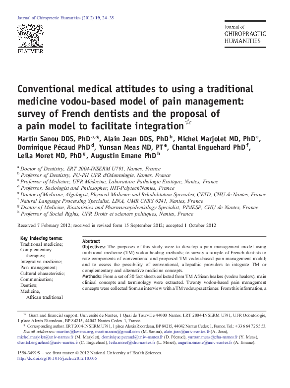 (PDF) Conventional medical attitudes to using a traditional medicine ...