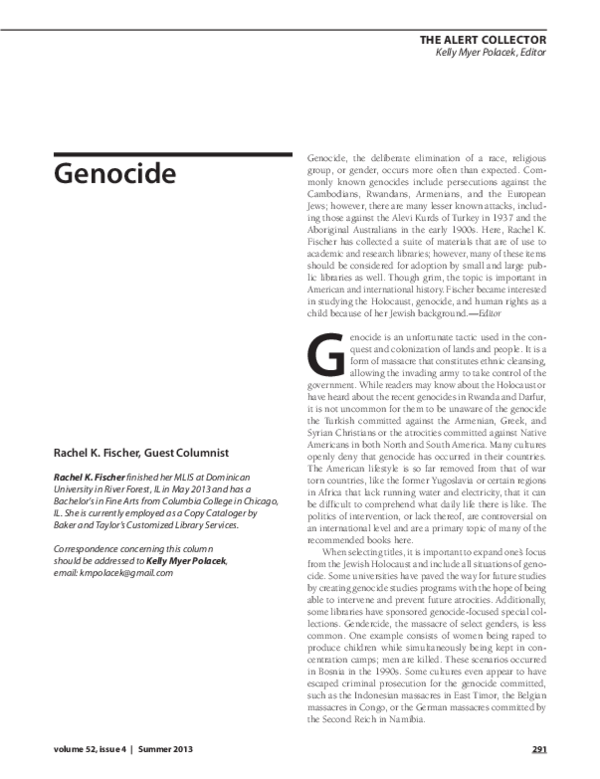 (PDF) Genocide