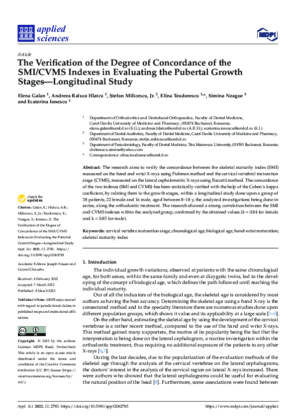 (PDF) The Verification of the Degree of Concordance of the SMI/CVMS ...