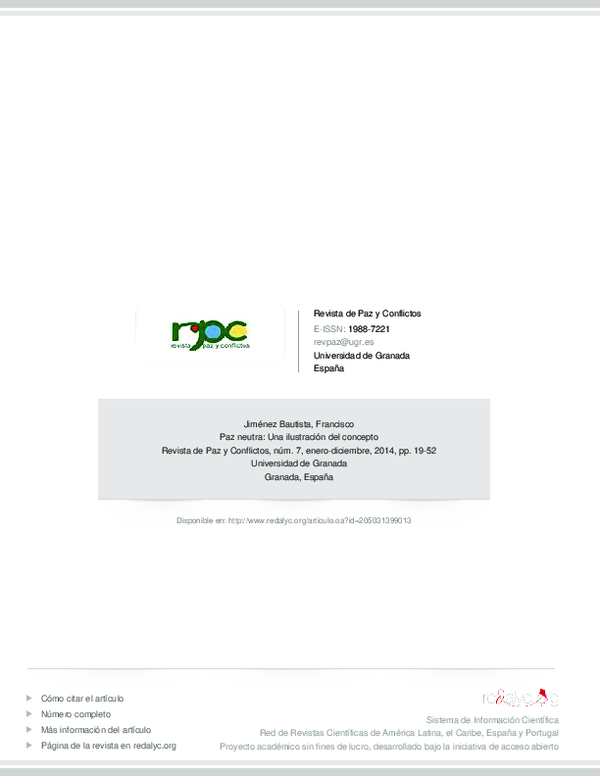 (PDF) Paz neutra: Una ilustración del concepto | Francisco Bautista ...