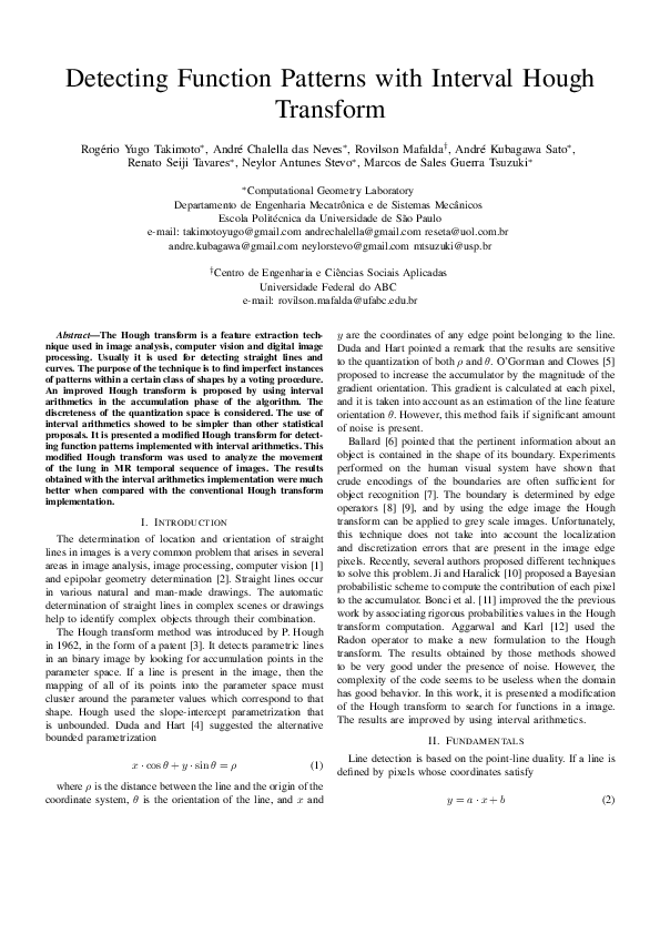 (PDF) Detecting function patterns with interval Hough transform