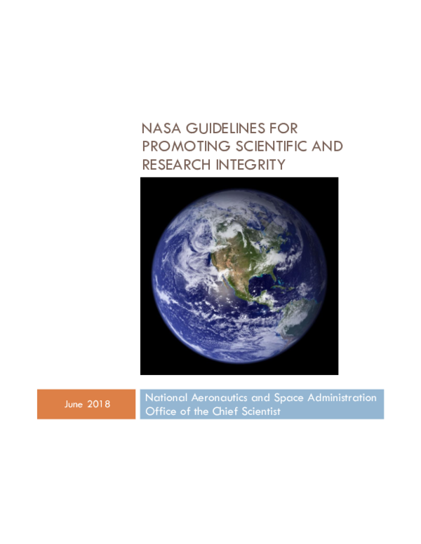 (PDF) NASA Guidelines for Promoting Scientific and Research Integrity ...