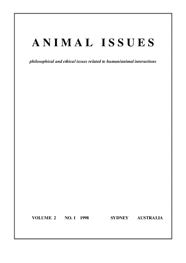 (PDF) Animal Issues 2(1) 1998, complete issue